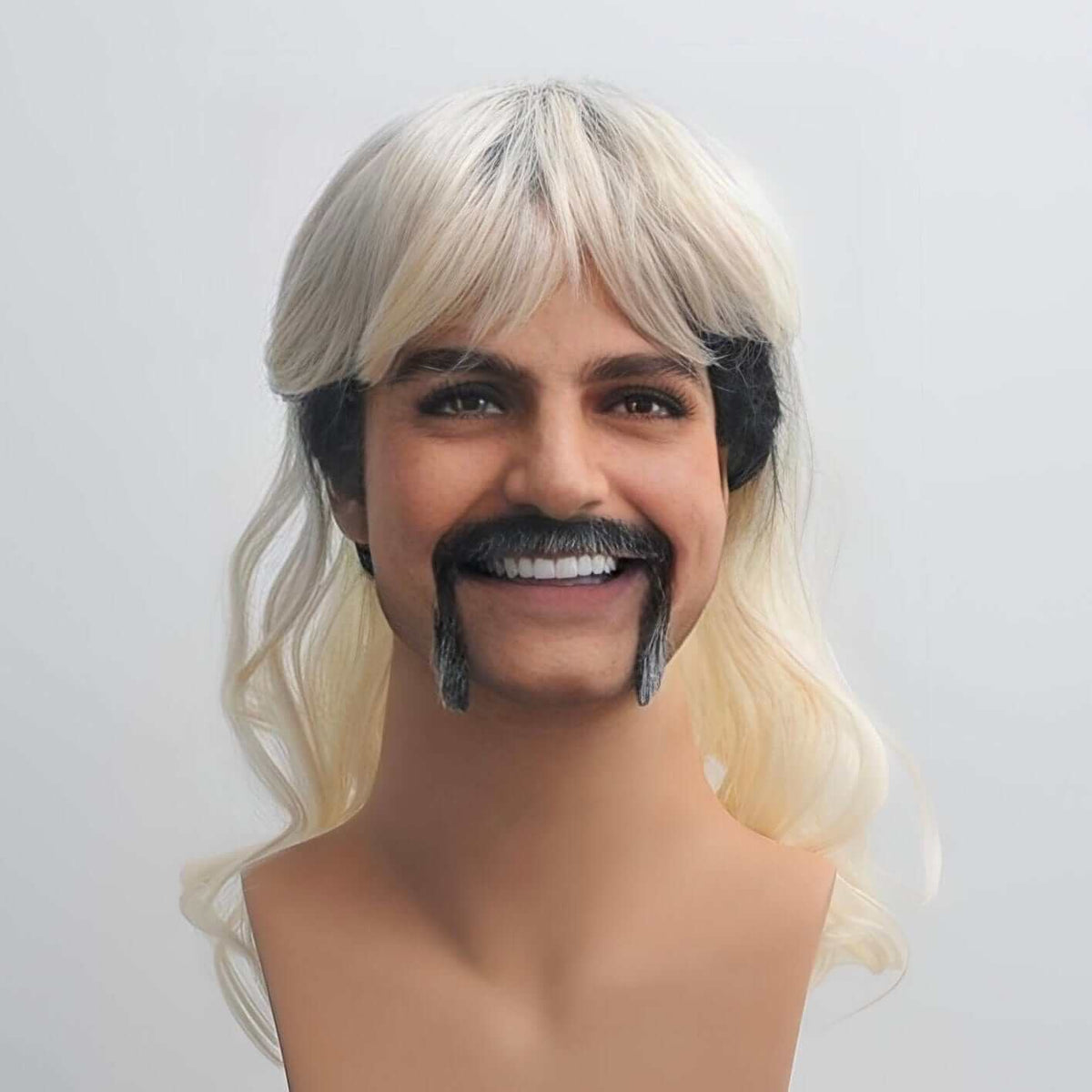 Male Blonde Retro Mullet Cosplay Bangs Wig Long Curly – nevermindyrhead